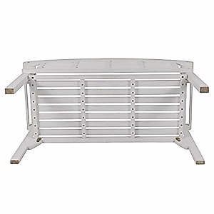 Decor Therapy Terra Wood Outdoor Bench, White