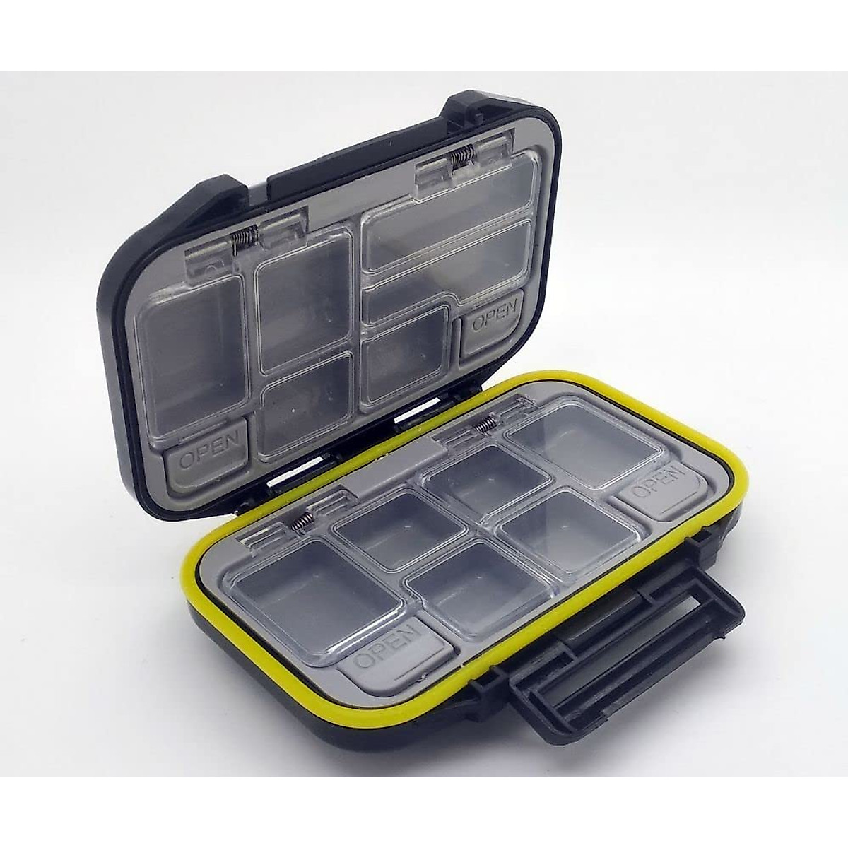 Sibas Tackle Box Organizer Waterproof Portable Double Sided Small Case Mini Utility Lures Box Kayak Fishing Containers for BASS Lures for Vest Jewelry Bead High Strength Lock