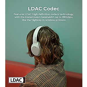 Edifier W820NB Plus Hybrid Active Noise Cancelling Headphones - LDAC Codec - Hi-Res Audio Wireless & Wired - Fast Charge - 49H Playtime - Over Ear Bluetooth V5.2 Headphones- Green