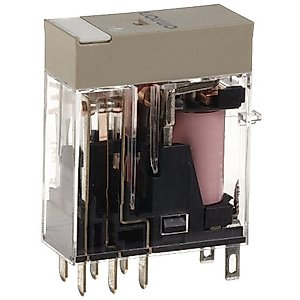Omron G2R-2-S AC120(S) General Purpose Relay, Plug-In Terminals, Double Pole Double Throw Contacts, 8.6 mA at 50 Hz and 7.5 mA at 60 Hz Rated Load Current, 120 VAC Rated Load Voltage