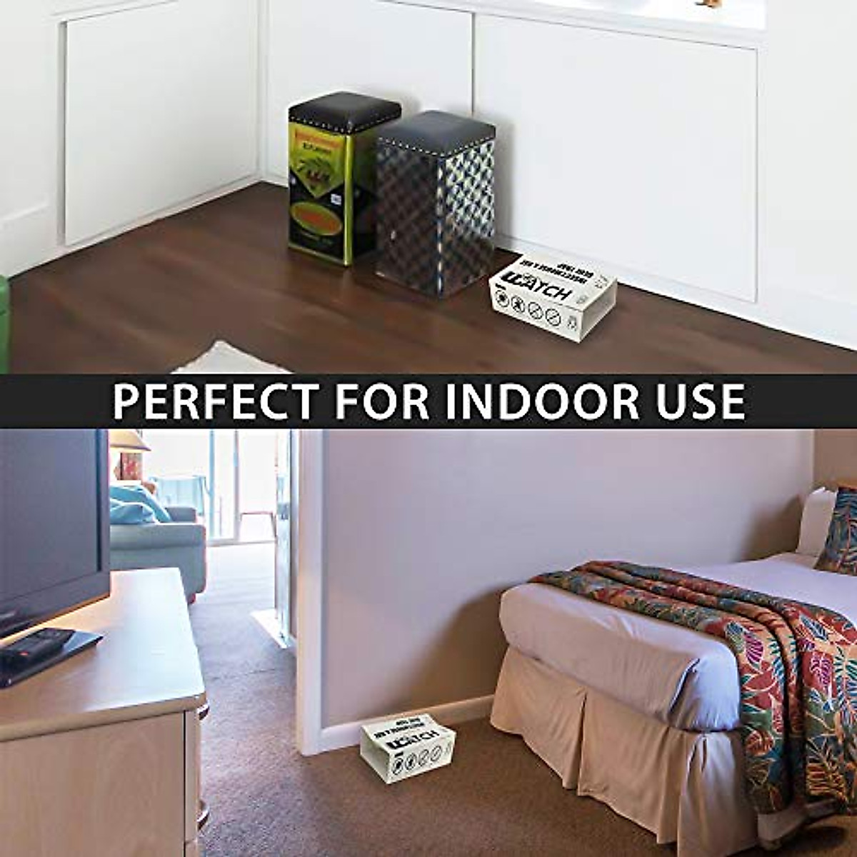 UCatch 6 Pack of Ultra-Sticky Insect, Mouse, Rat, Glue Board Pest Trap - Foldable Pest Jail, Nontoxic, Peanut Butter Scented - Foolproof and Handy with Super-Stick Formula