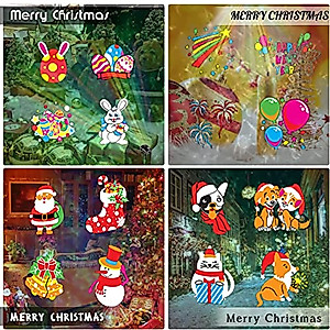 Christmas Outdoor Reflectors Nativity Projector Light Ocean Wave Projector 2in1 3D LED 18 HD Slides Window Wonderland Projector House Xmas Indoor Holiday Party Projection Lights All Seasons