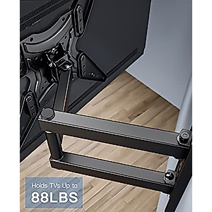 Floating Wall Mounted Shelf AV Mount Shelf & PERLESMITH Full Motion TV Wall Mount