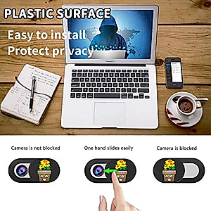 Anoys Webcam Cover (6 Pcs) Ultra-Thin Camera Cover Privacy Protector, Cover Slide for Laptop, Mac, MacBook Air, iPad, PC, Cell Phone, Webcam Covers Laptop (Green Bonsai