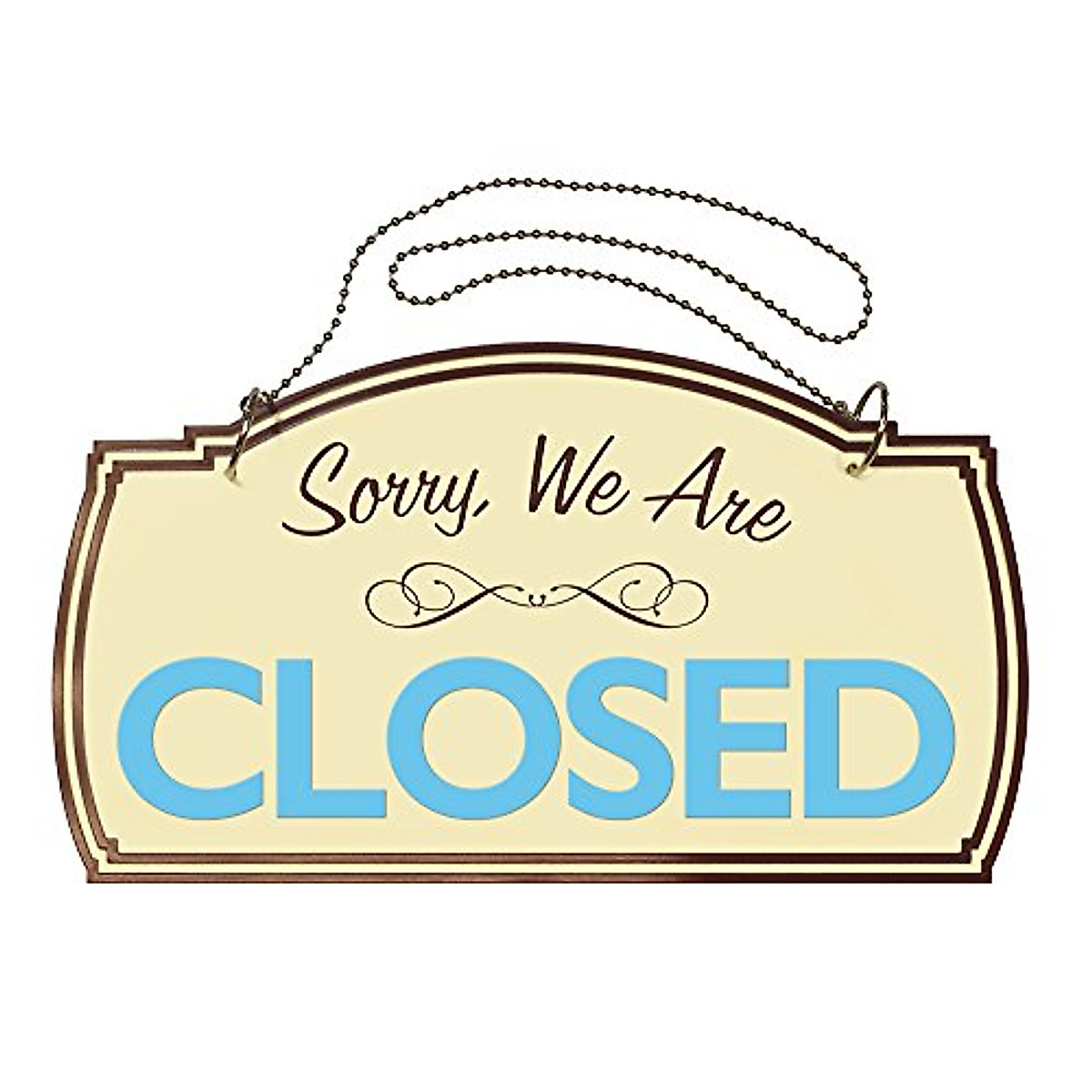 Cosco Two-Sided Open/Closed Boutique Sign Hanging Hardware Included 12 x 7 inches (098380)