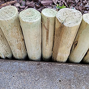 Backyard X-Scapes Natural Eucalyptus Wood Solid Log for Garden Edging Lawn Landscape Fence Borders 72 in L x 6 in H x 1.25 in D