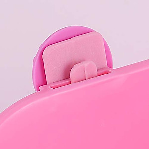 POPETPOP Rabbit Litter Box Plastic Small Animal Litter Potty Trainer Corner Box Pet Training Toilet for Hamster Gerbil Bunny Chinchilla Guinea Pig Ferret Pink