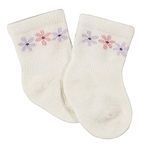 Gerber Baby 6-Pair Wiggle Proof Sock, Ballet Purple, 0-3 Months