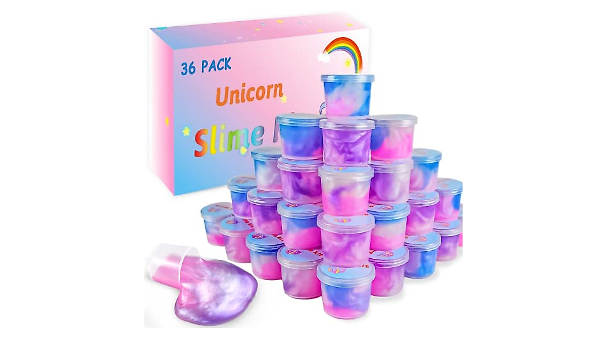 36 Packs Unicorn Slime Kit - Fun Party Favors for Kids