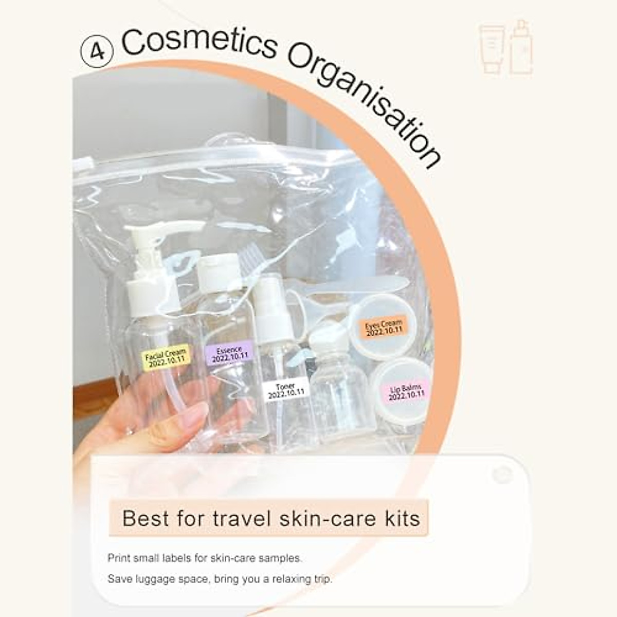 Yosoo Receipt Printer, Receipt Printers 57mm with 50 * 30mm/200 Label Stickers Thermal Receipt Printer for Easy and Clear Printing (White)