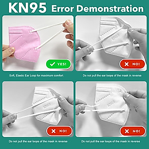 MOORAY 60 Pack Kids KN95 Mask,5-Layers Black Disposable Face Masks for Kids with Adjustable Ear Loop Black Masks Respirator Protection for Children(Black)