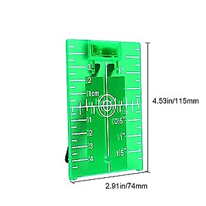 Huepar TP01G-Magnetic Floor Laser Target Plate Card with Stand for Green Beam Applications Enhancing the Visibility of Green Laser Lines or Points 1.3 Times