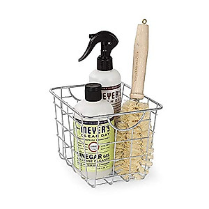 Spectrum Diversified Wire Pet, Toy, Office, Dorm Storage Bin Organizer, Basket, Mini, Pack of 6, Industrial Gray