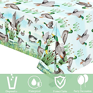 Mallard Duck Party Tablecloths One Lucky Duck Party Table Decorations Mallard Duck Theme 1st Birthday Decoration for Duck Hunting Birthday Party Decor Duck Hunter Baby Shower Supplies
