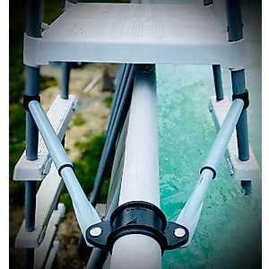 Above Ground Swimming Pool Ladder Latch **Sold as Set** Ladder Anchor Safety Stabilizer Pool Frame Reduce Injury**Stop Wear On Your Pool Liner**