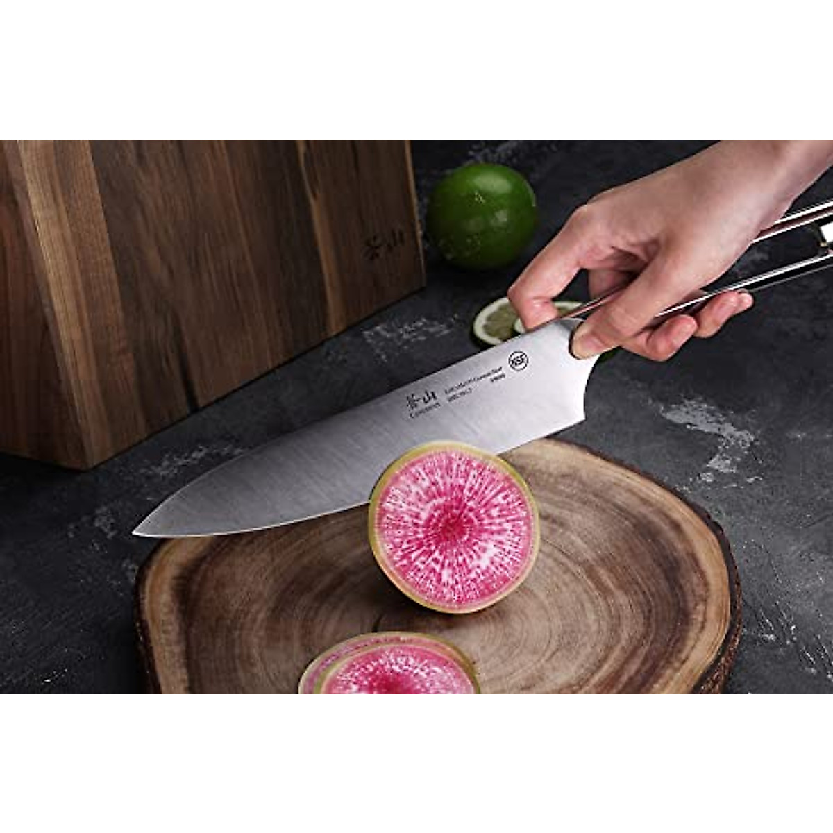 Cangshan N1 Series 6-Piece German Steel Forged Knife Block Set, Walnut Block