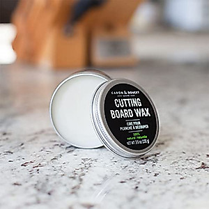 Caron & Doucet - Cutting Board & Butcher Block Conditioning Oil & Wood Finishing Wax Bundle | 100% Plant-Based & Vegan, Best for Wood & Bamboo Conditioning & Sealing | Does NOT Contain Mineral Oil!