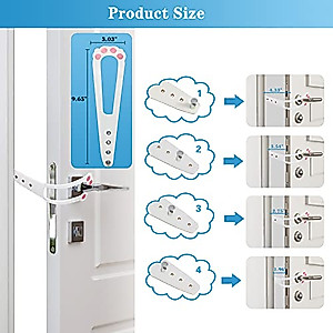 2Pcs Cat Door Holder Latch, Flex Door Stopper to Keep Dogs Away, Easy Way for Cats in