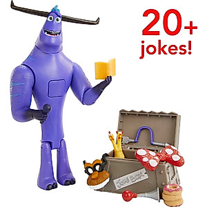 Mattel Monsters at Work Tylor Tuskmon The Jokester Feature Figure Talking Interactive Disney Plus Character Toy with Accessories, Posable Authentic Look & Sound, Kids Ages 3 Years & Up