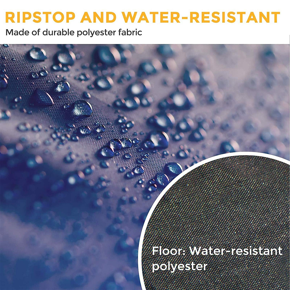 Pacific Pass 2 Person Family Dome Tent with Removable Rain Fly, Easy Set Up for Camp Backpacking Hiking Outdoor, 82.7 x 82.7 x 47.2 inches, Navy Blue