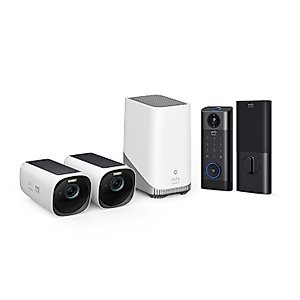 eufy Security S330 Video Smart Lock+S330 eufyCam 3 2-Cam Kit, 3-in-1 Keyless Entry Door Lock, Security Camera Outdoor Wireless, WiFi Door Lock,App Remote Control,Expandable Local Storage up to 16TB