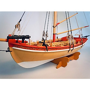 Model Shipways MS1460 18th Century Armed Longboat 1:24 Scale - Laser Cut Wood, Metal & Photo-Etched Brass Kit