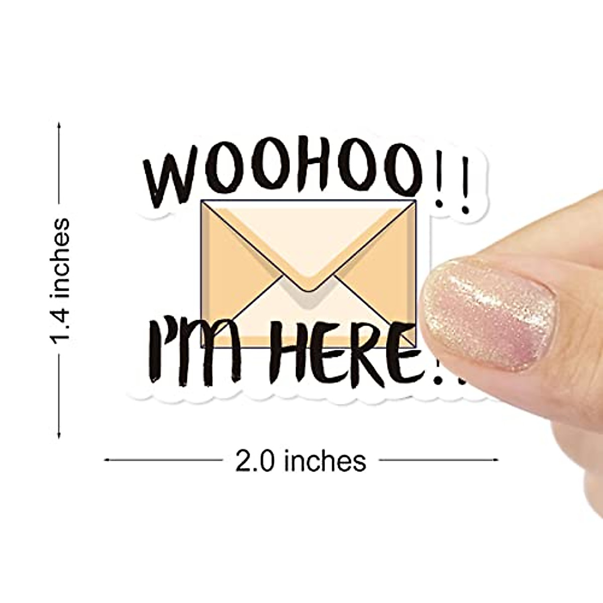 I’m Here Stickers,Mail Stickers,Thank You Stickers,Handmade Stickers,Small Shop Stickers,Envelopes Stickers for Small Business, Online Retailers,Handmade Goods,500 Labels Per Roll