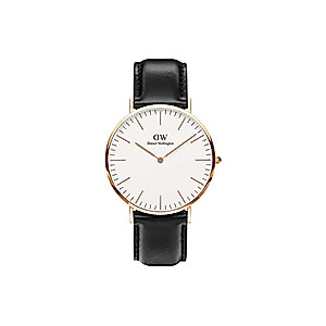 Daniel Wellington Classic Sheffield 40mm Men's Watch, DW Classic Leather Rose Gold Watch for Men