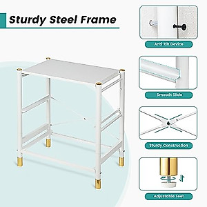 FLYJOE 2 Drawer Nightstands for Bedroom - Small Bedside Dresser with PU Leather Front Bins- Stylish End Table and Night Stand Furniture - Perfect for Closet, Bedroom, White
