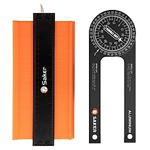 Saker Miter Saw Protractor&Saker Contour Gauge (10 Inch Lock) Profile Tool