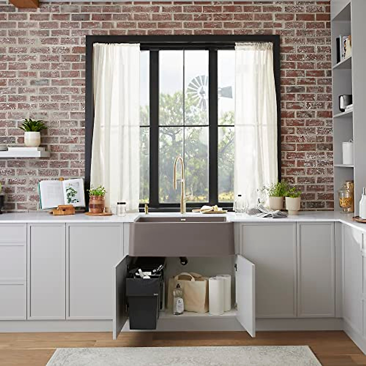 Blanco 526376 Botton II 30/2 Kitchen Waste sorter Container 30/2-526376, Black, 48,2 x 25,1 x 40