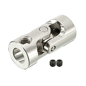 Hobbypower 2 Pcs Universal Joint Coupling Steering Connector Adapter 6mm to 6.35mm 1/4" for Remote App Controlled Vehicles