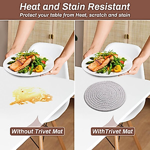 Billbotk 8" Trivets for Hot Dishes, Hot pots and Pans, 6 Heat Resistant Hot Pads, Pot Holders for Kitchen, Hot Plate Mats for Kitchen Countertops, Table, Home Essentials, Farmhouse Decor