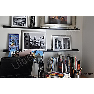 ULTRAledge 4'/48" Art Display / Picture Ledge / Floating Shelf, Metal, Modern (3.5" deep, Black)