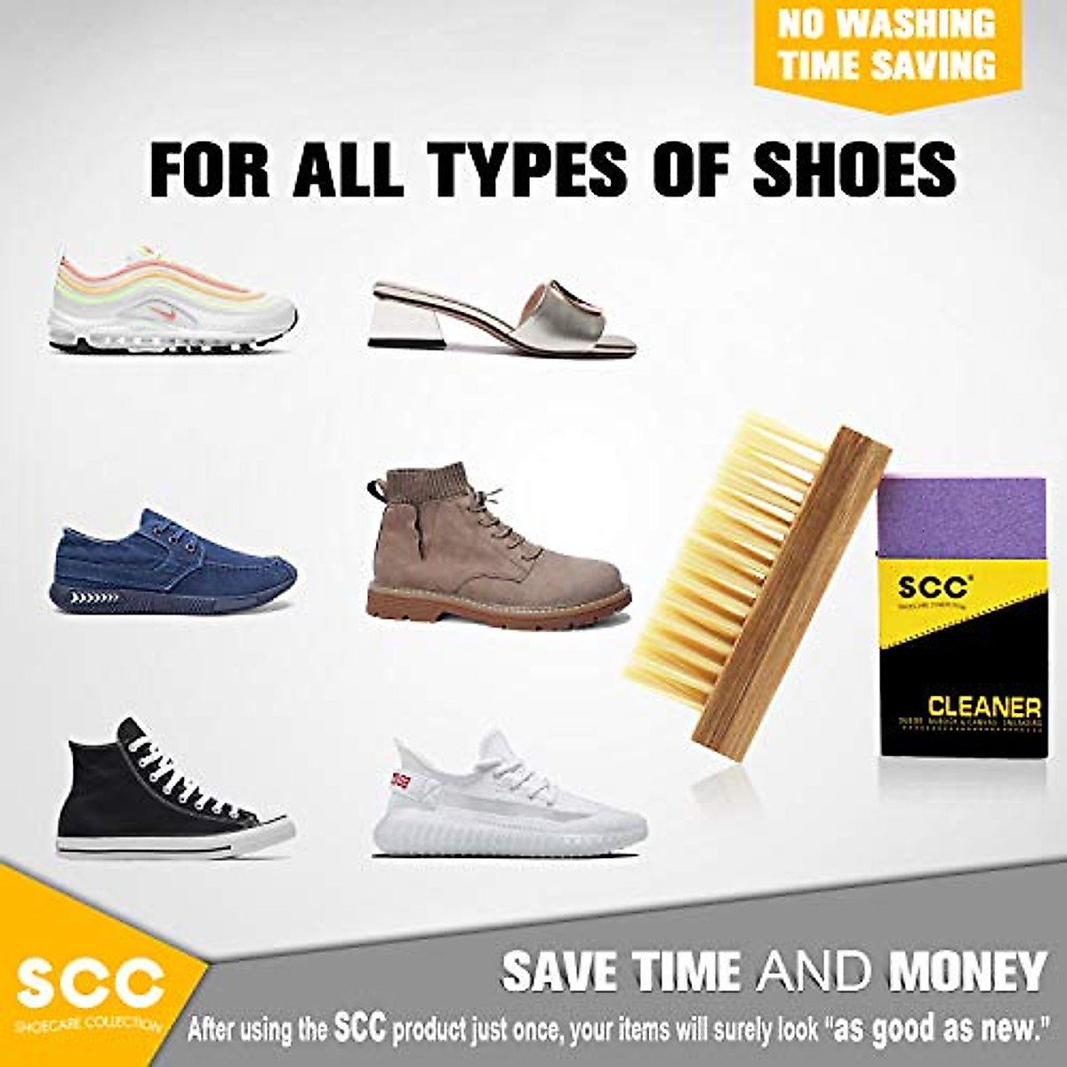 Professional Suede Shoe Cleaner Kit. Suede Brush & Suede Eraser for Shoes & Boots. New Suede & Nubuck Cleaning Essential Kit for Napped Leather Coats, Jackets, Furniture, Seats, Gloves & Sneakers.