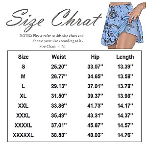 Skort for Women Knee Length High Waist Skorts Skirts for Women Golf Pleated Built-in Shorts Skirts Casual Skirt