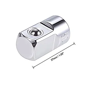 uxcell 2 Pcs 1/4 Inch Drive (F) x 1/2 Inch (M) Socket Adapter, Female to Male