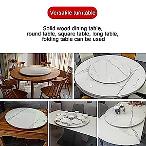 Natural Rock Slab Lazy Susan Dining Table Turntable Round Rotating Turntable 360 Degree Rotation Many Patterns Available Home Turntable (Color : B, Size : 80cm(32inch))