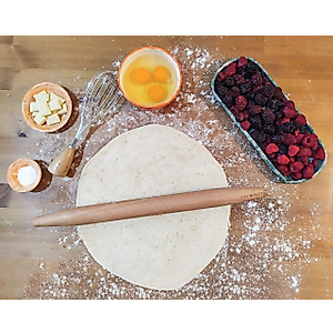 THE VIOLET Wooden French Rolling Pins for Baking, Fondant, Pasta, Dough, Pastry, Pizza, Cookies, Wood Rolling Pin, 17" Tapered Design - Essential Kitchen Tools (French 17 Inch)