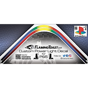 Power Light Decal and Underlay Sticker Combo for PS5 Playstation 5 (Rainbow)