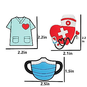 Enruiya Charms for Bogg Bags Nurse Charms Accessories for Women Rubber Simply Southern Beach Totes Decoration
