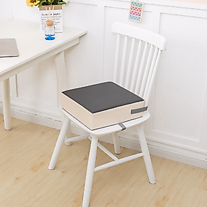 Eiury Toddler Dining Table Booster seat, PU Washable Waterproof Double seat Belt Non-Slip Bottom Booster seat for Dining Toddler, Portable Travel Increase Cushion