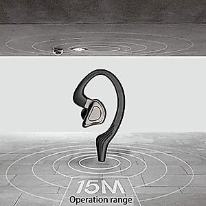 XIXIDIAN Wireless Earbud,Ear-Hook Headphones, Stereo Noise Cancelling Lightweight Sweatproof,Designed for Running and Sport Workouts