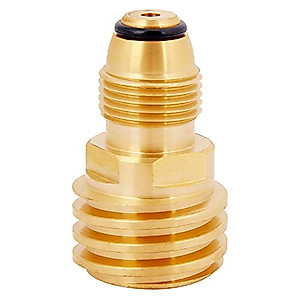 Uenede Brass Propane Tank Adapter Converts POL LP Tank Service Valve to QCC1/Type1 Hose or Regualtor Old to New Type Connection