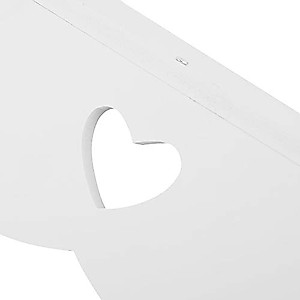 Fdit White Carved Wall Hanging Hollow Wall Shelf Wall Decoration Coat Rack Hook Display Stand Rack Storage for Books Collections Utility Decorative Bedroom Living Room