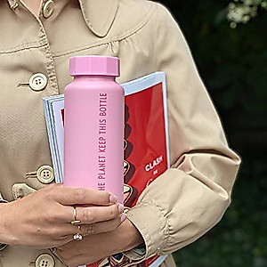 Design Letters Modern Water Bottle Wide Mouth 17 Oz | Vacuum Insulated Stainless Steel Water Bottle |Double Wall Thermo Bottle for Women, Girls | Reusable Leak Proof BPA/BPS Free Flask for Travel, Gym
