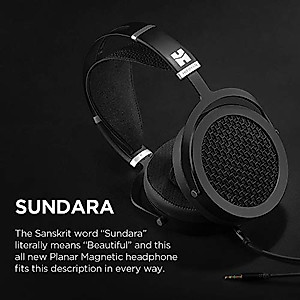 HIFIMAN SUNDARA Over-Ear Full-Size Planar Magnetic HiFi Stereo Wired Headphones for Studio&Audiophiles (Black)