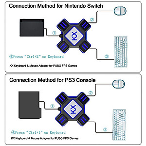NAMEVER Keyboard Mouse Controller Adapter Converter for PS4 PS3 Xbox One Switch PC - Black