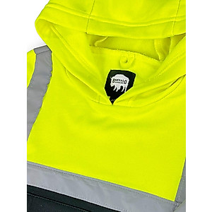 Buffalo Outdoors® Workwear Kid's Hi Vis Reflective Safety Hoodie (5/6) Yellow