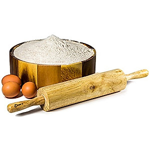 Ebuns Rolling Pin for Baking Pizza Dough, Pie & Cookie - Classic Essential Kitchen utensil tools gift ideas for bakers - Traditional Pins 10" inch Barrel
